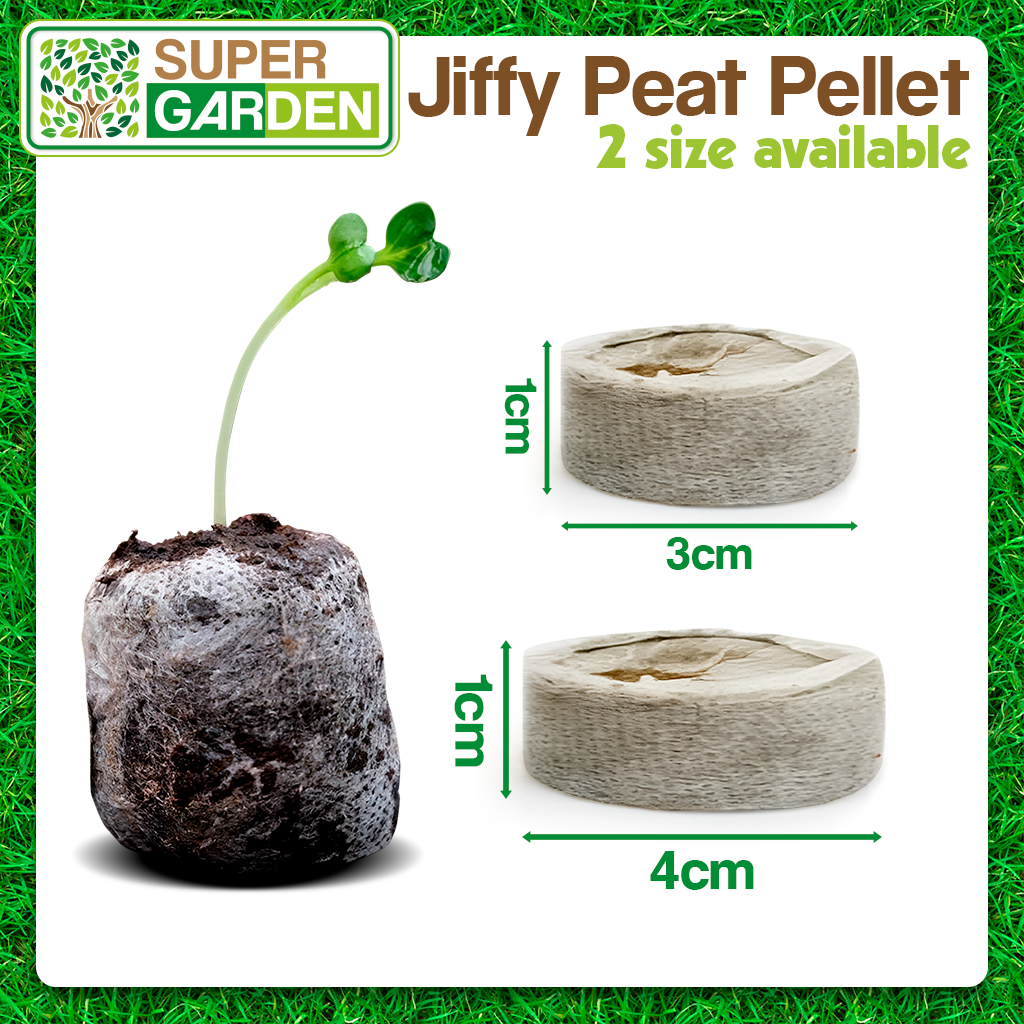 Jiffy Peat Pellet Seed Starting Pallet Media Semai Benih Soil Cocopeat ...
