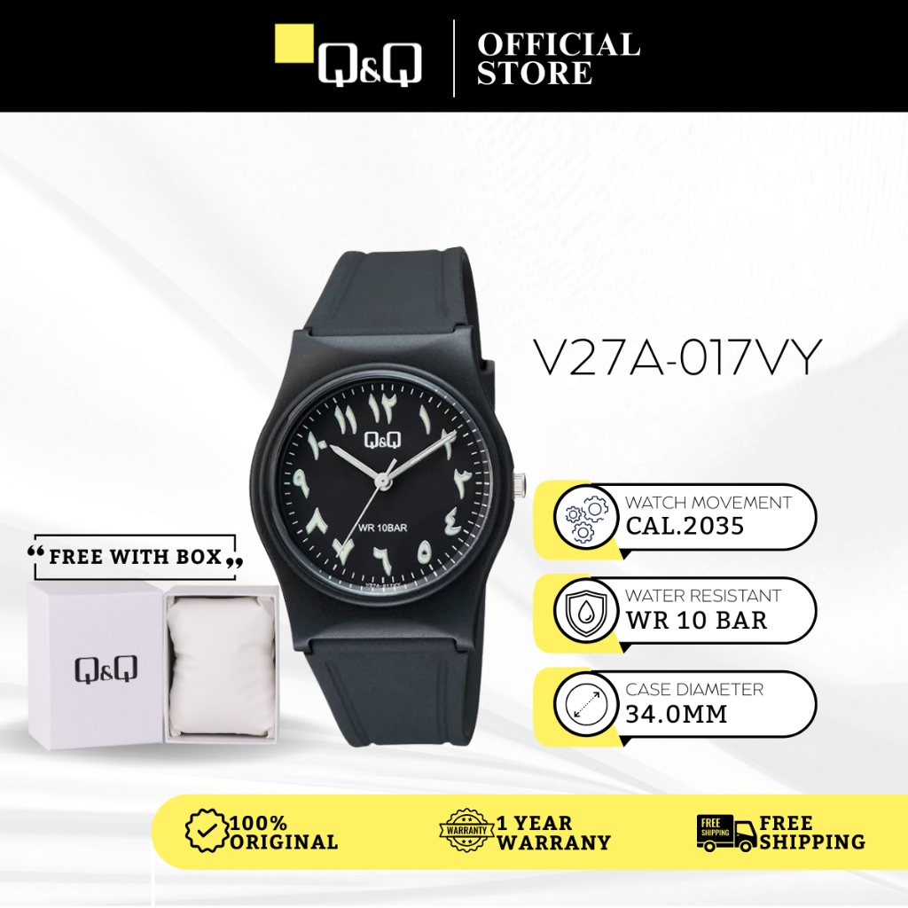 Q&Q Japan by Citizen Ladies' Resin Arabic Dial Watch V27A | Shopee Malaysia