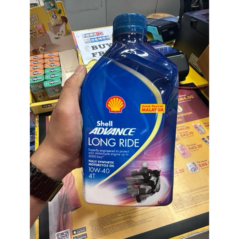 Shell Advance LONG RIDE 10W-40 (100% ORIGINAL) | Shopee Malaysia