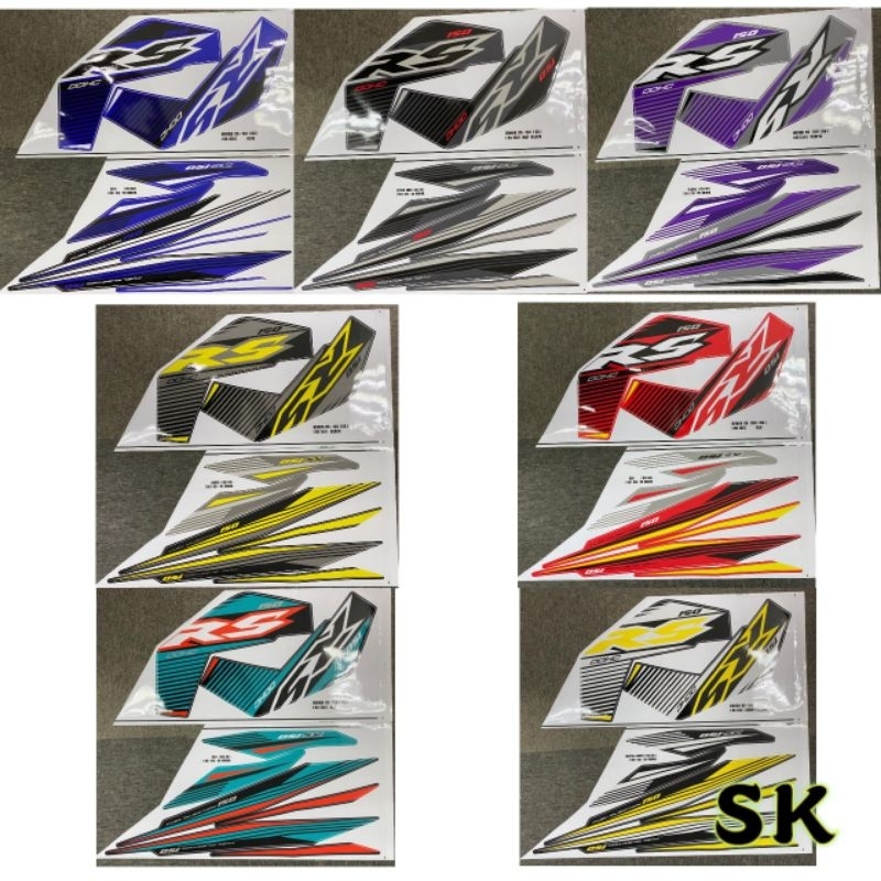 HONDA RS150R RS 150R CUSTOM NEW DESIGN 2025 (66) STRIPE BODY STICKER ...