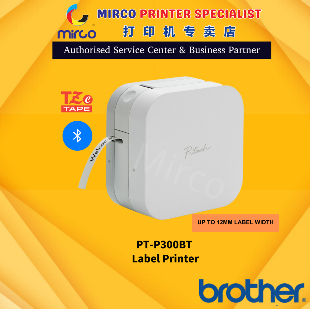 Brother PT-P300BT Mobile Portable Label Printer (Bluetooth Connect ...