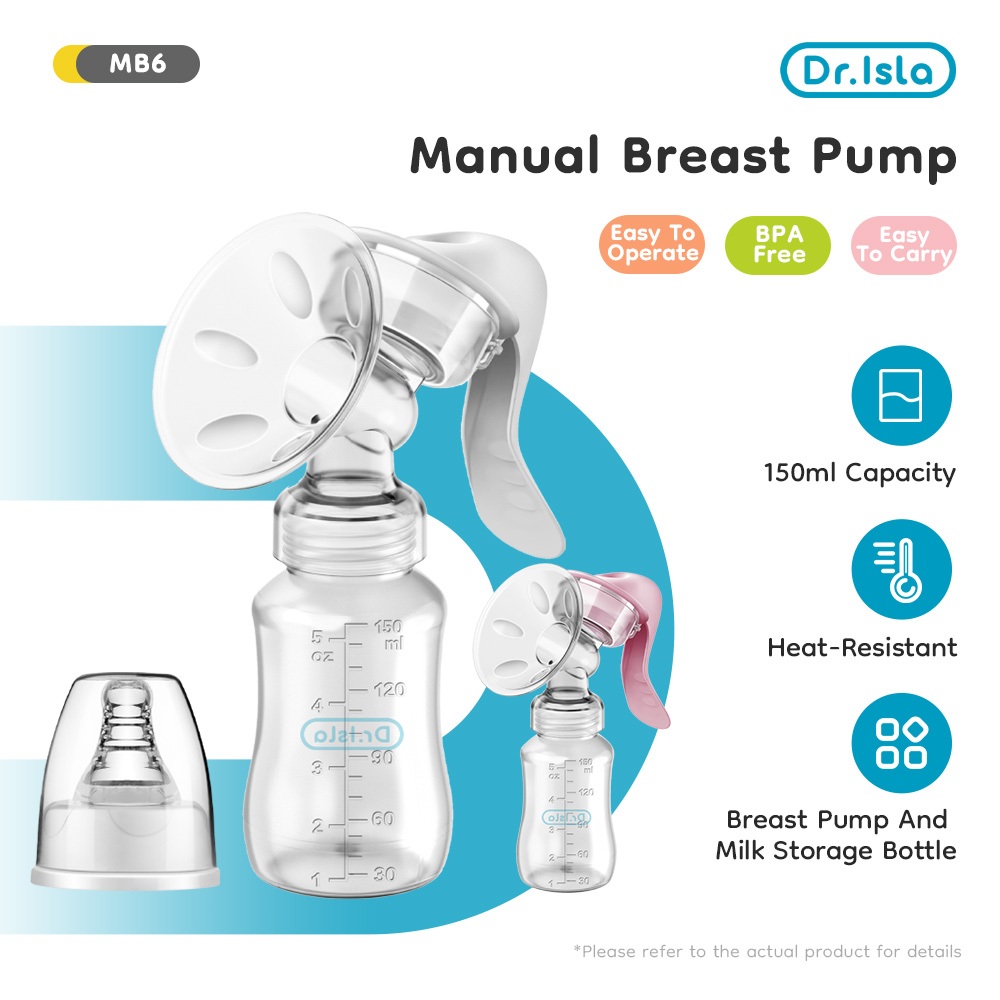 Dr.isla Manual Breast Pump Real Bubee Breast Milk Pump Susu Breastpump ...