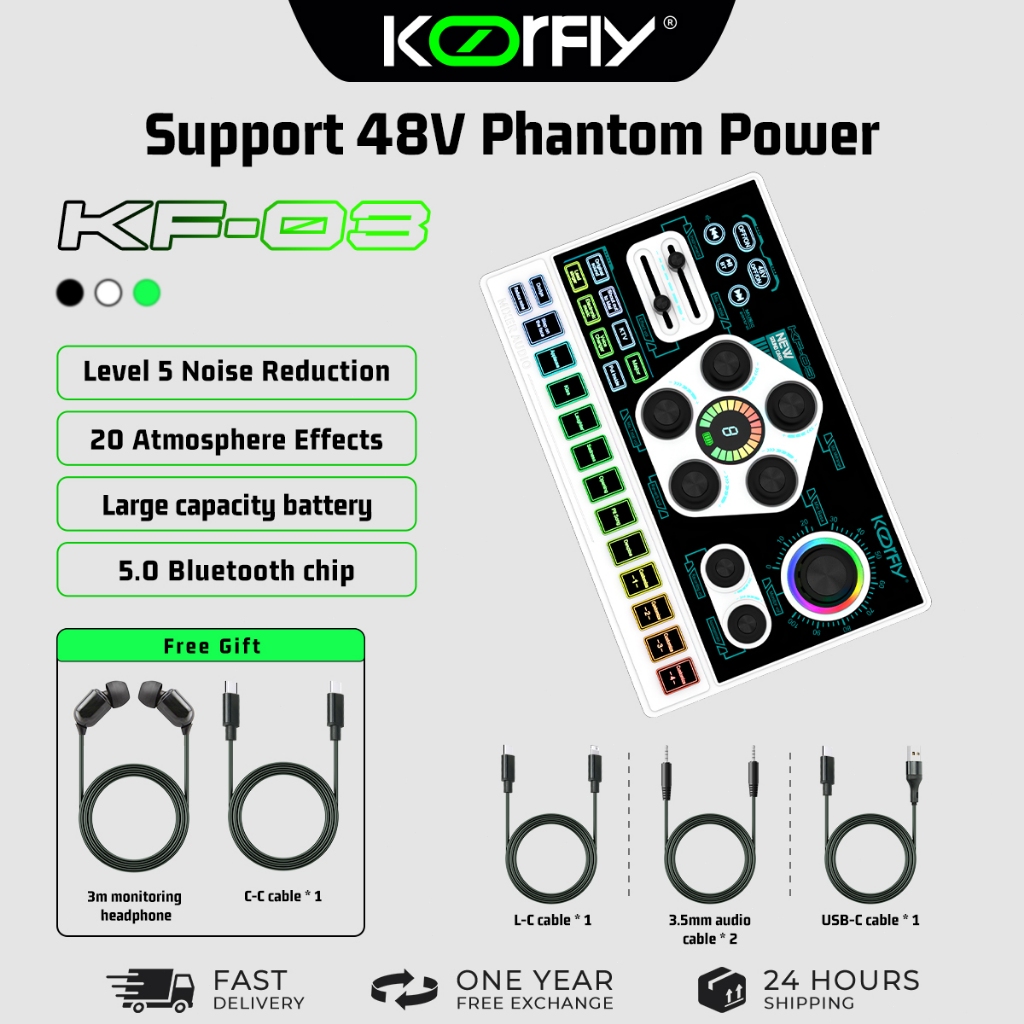 Ori KF03 Sound Card Audio USB Headset Microphone Webcast Live Sound ...