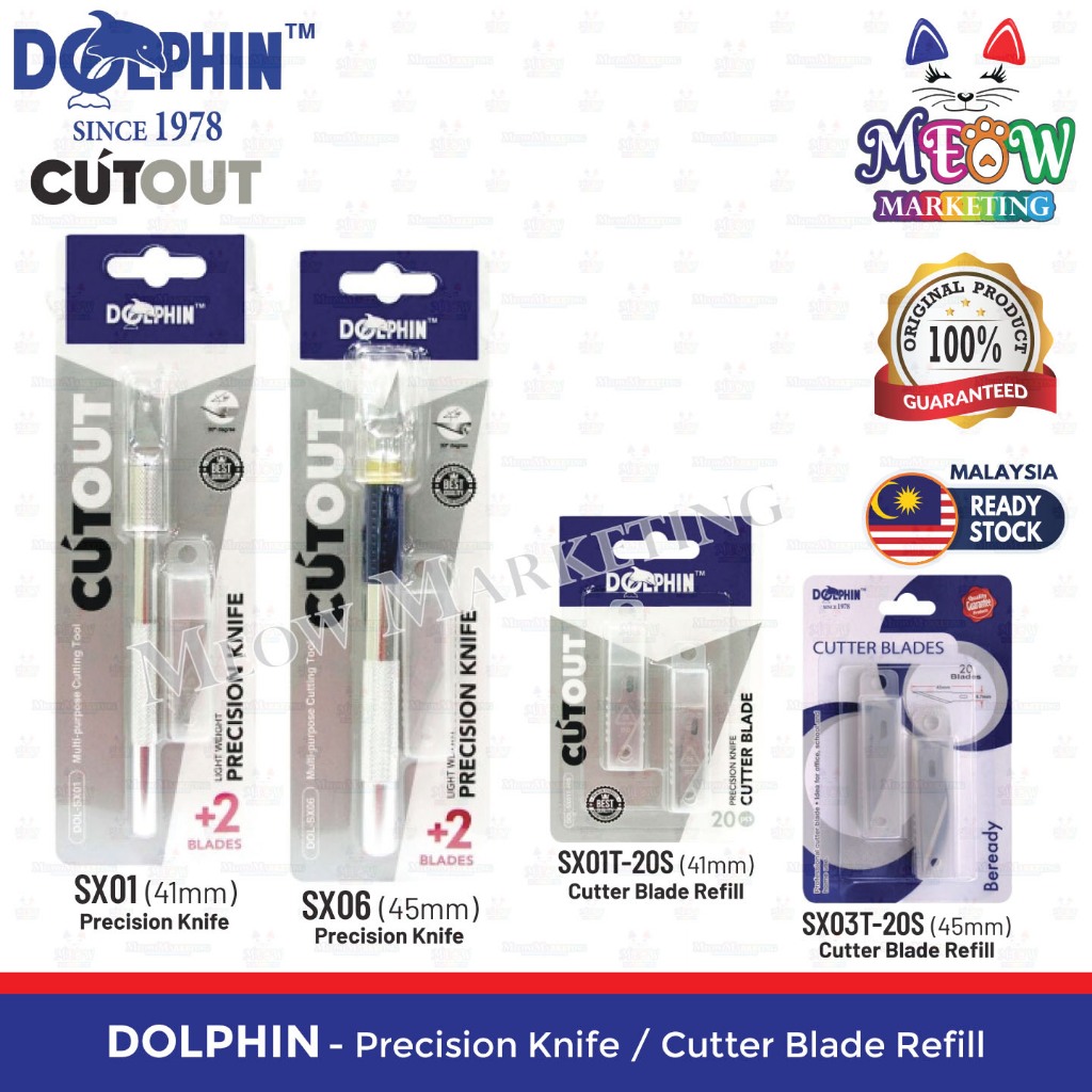 Dolphin Precision Knife SX01(41mm) / SX06(45mm) and Cutter Blades ...