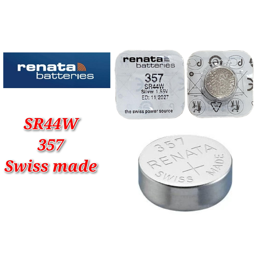 Renata 357 SR44W Battery Silver 1.55V Battery SWISS MADE | Shopee Malaysia