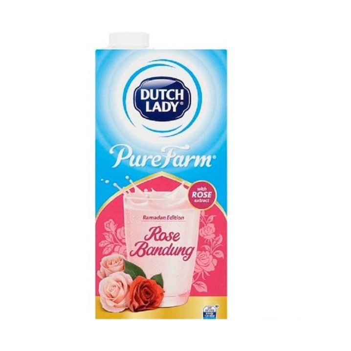Dutch Lady Pure Farm Rose Bandung UHT Milk 1 Liter | Shopee Malaysia