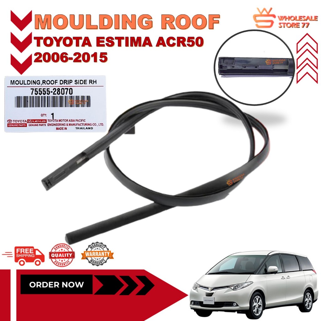 ORIGINAL | Toyota Estima ACR50 Roof Lining ROOF MOULDING LINING RUBBER ...
