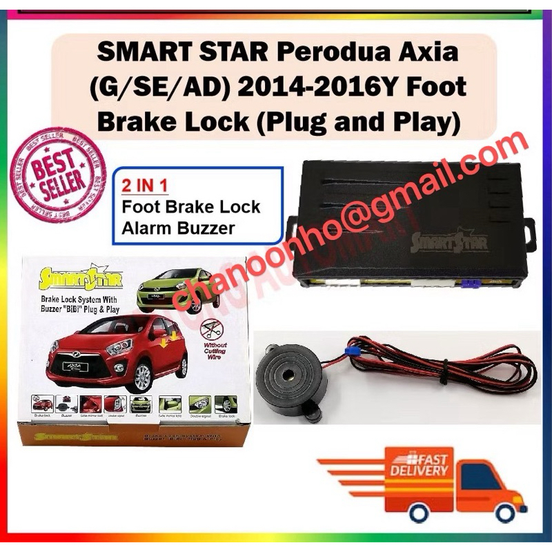 SMART STAR/ T-MAZ Perodua Axia (G/SE/AD) 2014-2016Y Foot Brake Lock ...