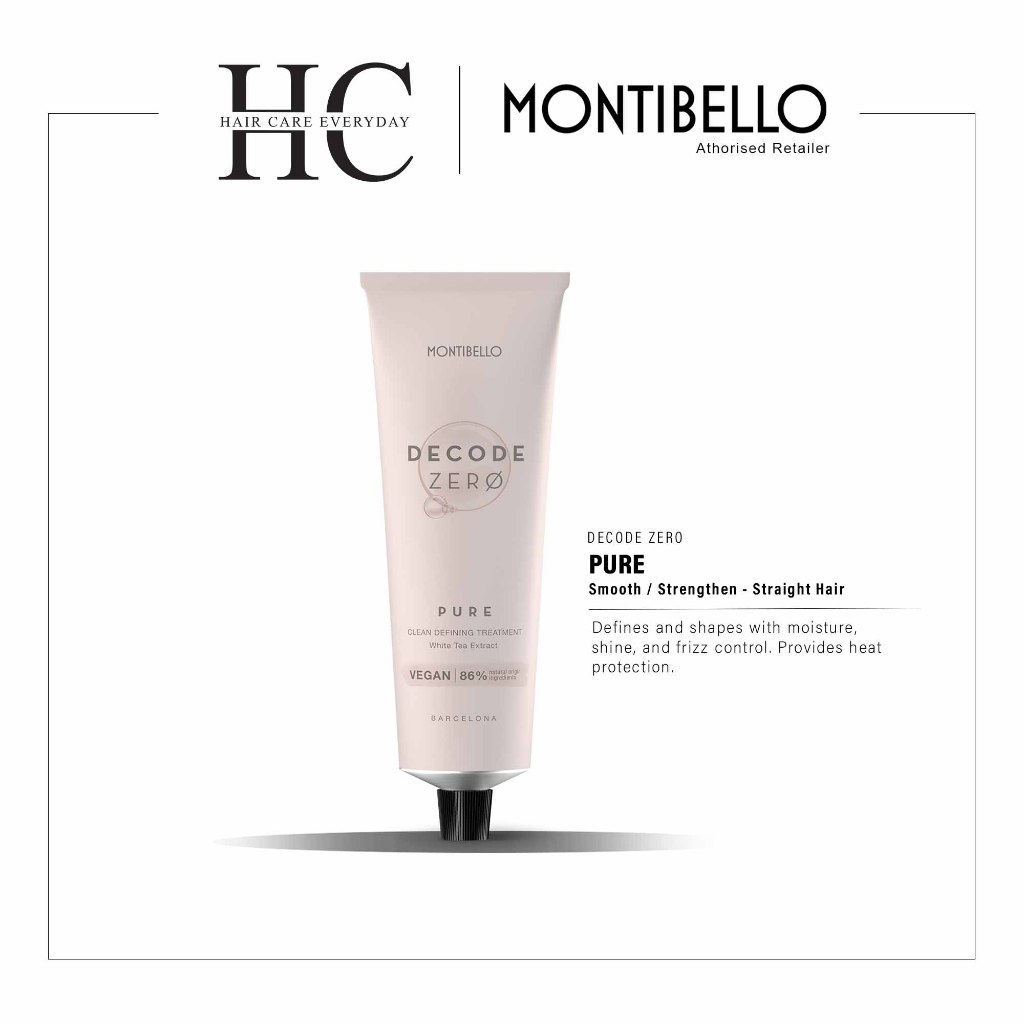 Montibello Decode Zero Pure Clean Defining Treatment 80ml ( Control Frizz & Heat Protection ...