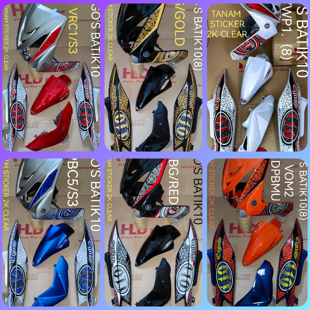 COVERSET BODY SET YAMAHA EGO S BATIK 10 DESIGN | Shopee Malaysia