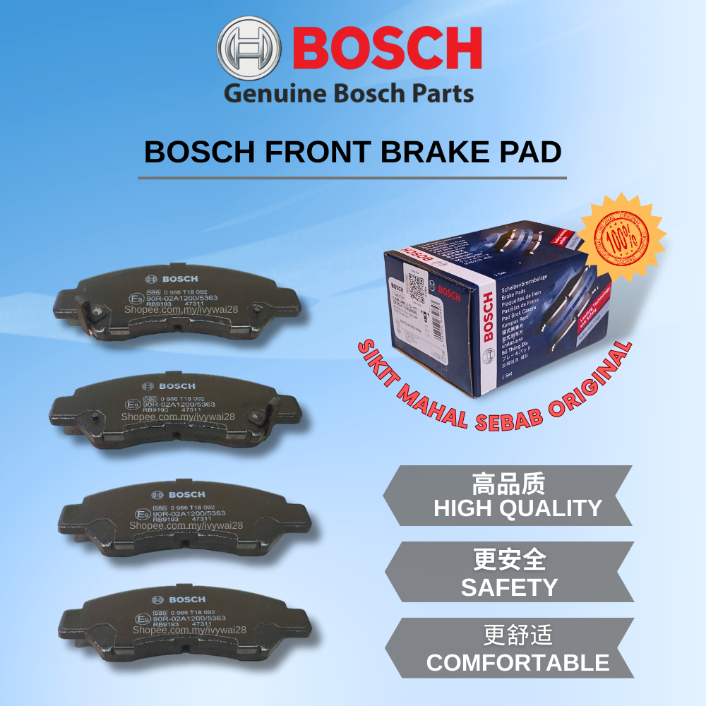 BOSCH Front Brake Pad Perodua Myvi 2018 Gen3 D20N Break Pad Depan ...