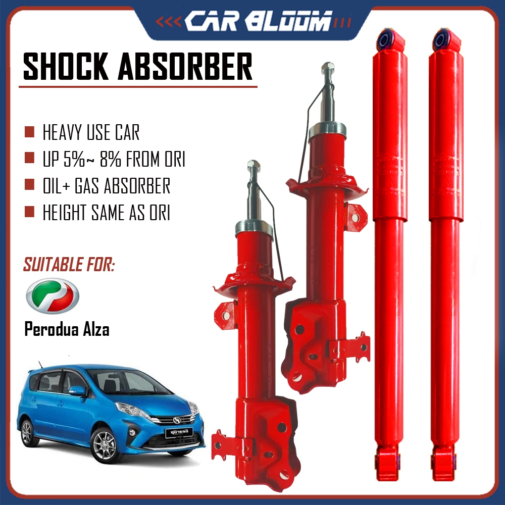 4PCS HEAVY DUTY GAS ABSORBER for PERODUA ALZA Front REAR Shock Absorber ...