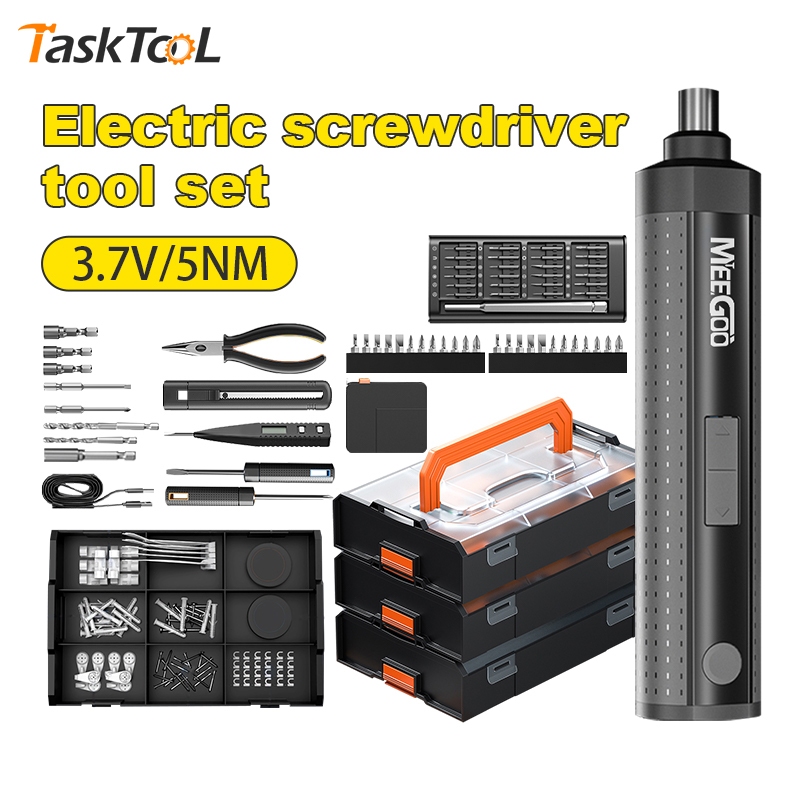 MeeGoo Mini Cordless Screwdriver Set USB Charging Household ...