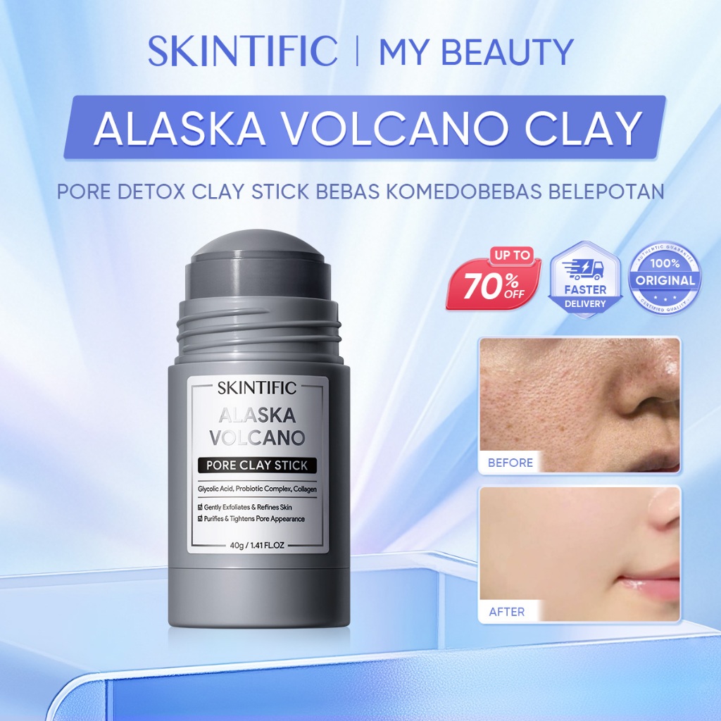 SKINTIFIC Alaska Volcano Pore Clay Stick (40g) | Shopee Malaysia