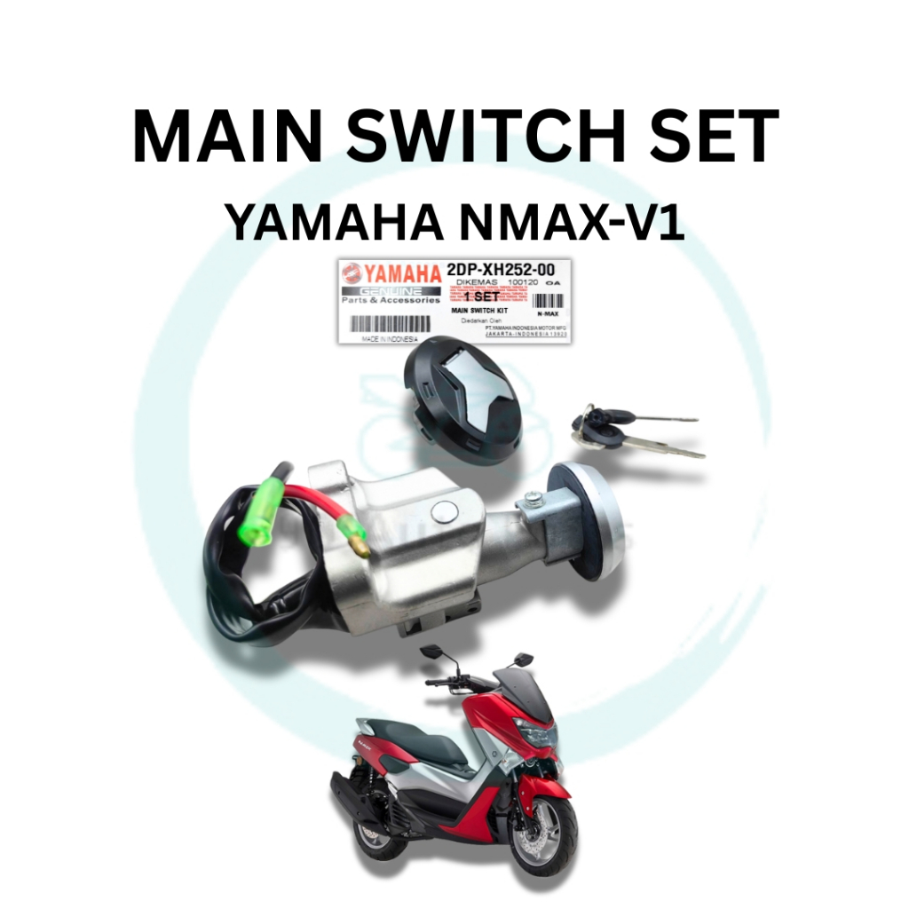 YAMAHA NMAX 155 V1 MAIN SWITCH SET MAIN SUIS SET IGNITION SWITCH SET MOTOR KUNCI SET ORIGINAL ...