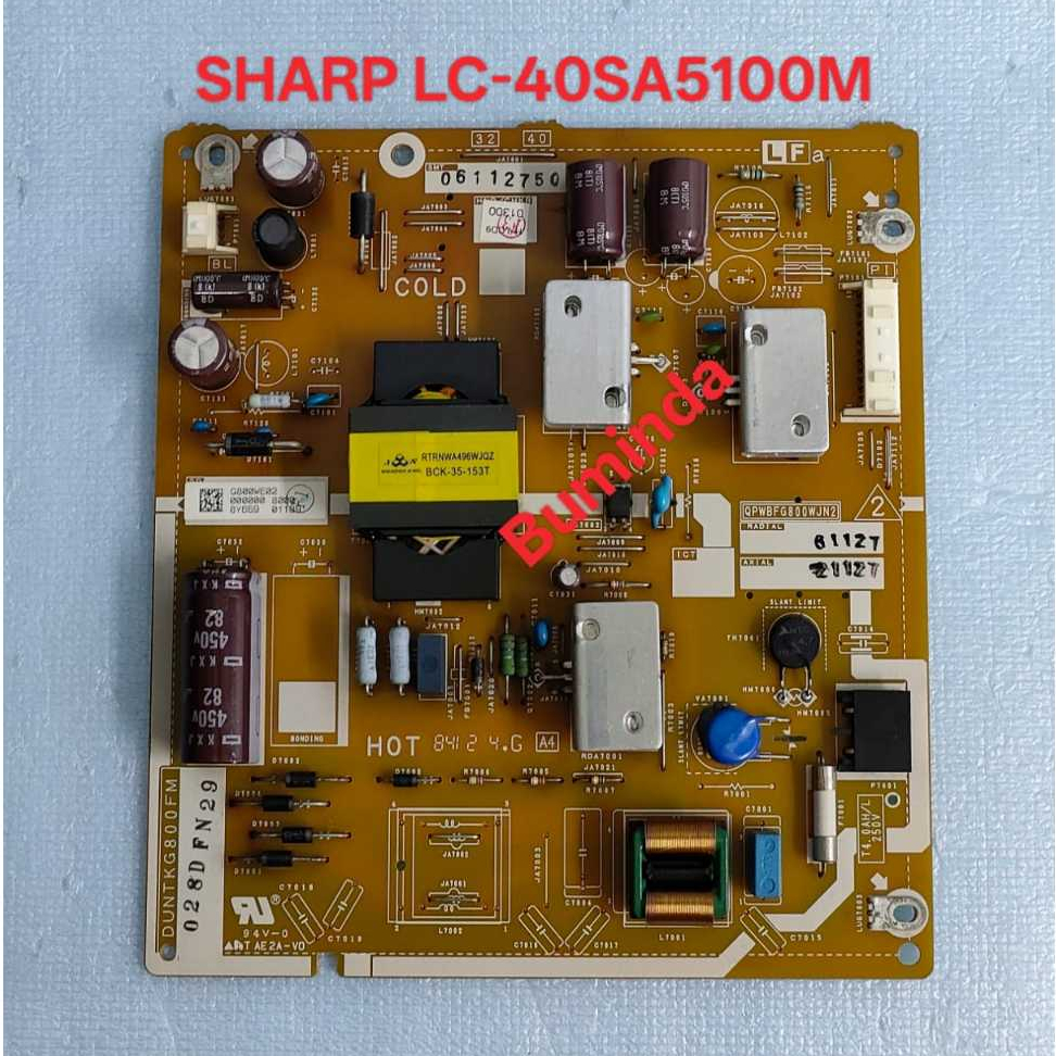 SHARP LC-40SA5100M /LC40SA5100M(QPWBFG800WJN2/3) POWER BOARD ORIGINAL ...