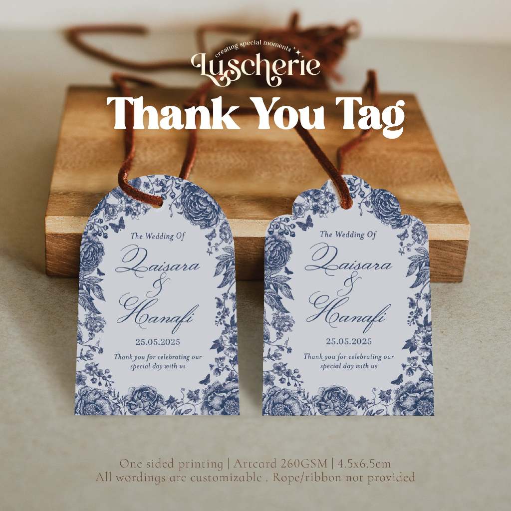 Tag Arch Wildflower [PRE ORDER] 50pcs Signature Wedding Thank You ...