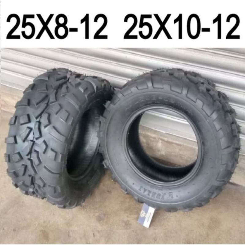 ATV Tubeless Tyre Tayar 25X8-12 25X10-12 ATV 4 Wheels Motor Roda Saiz ...