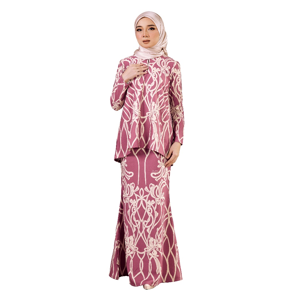 Aria Kurung - Pink By Zefiks | Shopee Malaysia