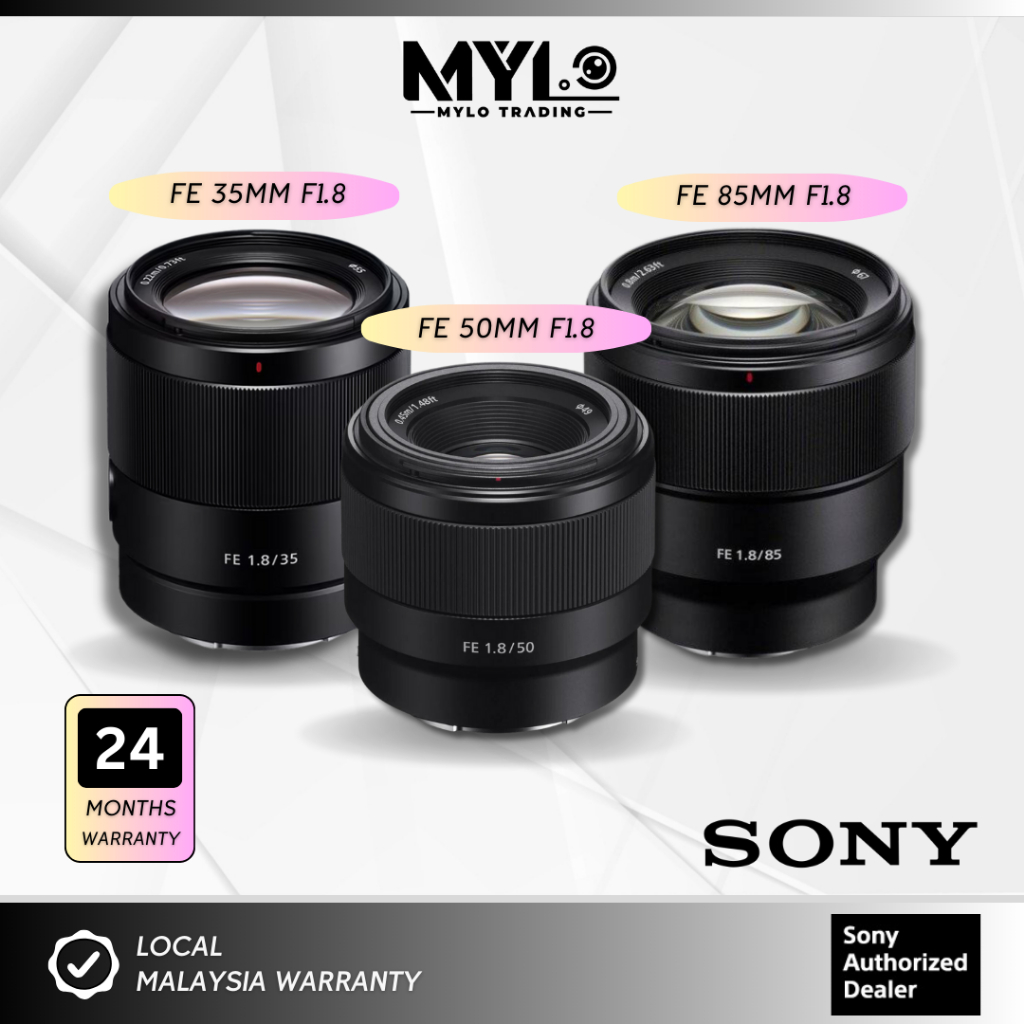 Sony FE 50mm F1.8 Lens | Sony FE 35mm F1.8 Lens | Sony FE 85mm F1.8 ...