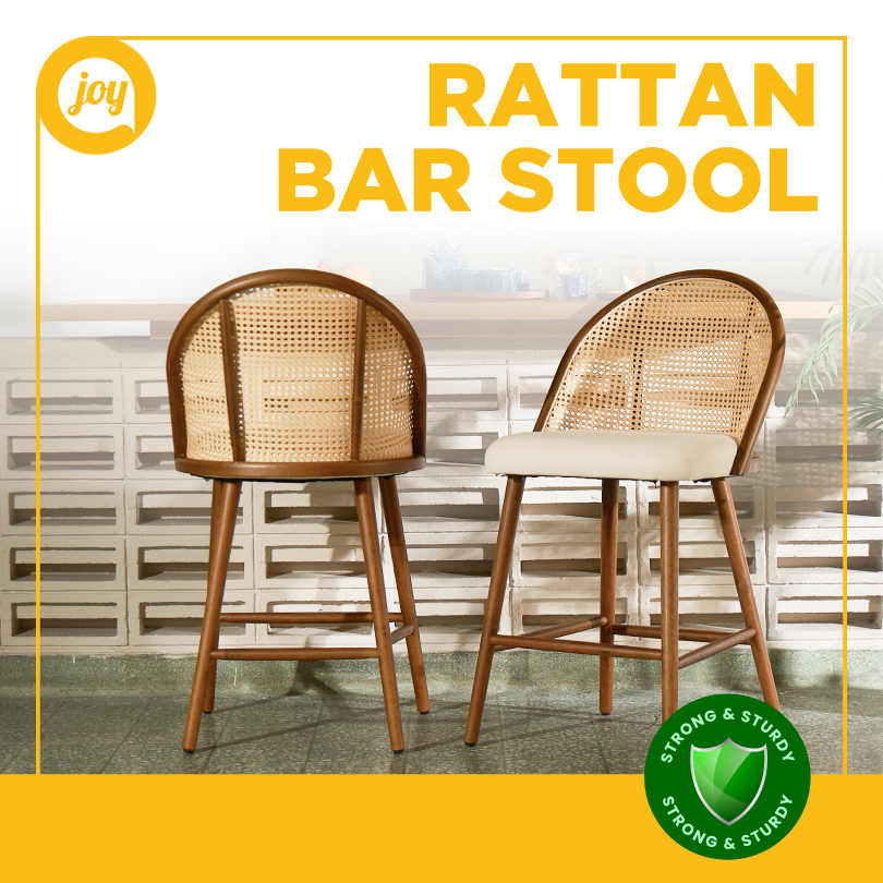 [READY STOCK] FJAN Bar Chair 吧台椅 / Counter Stool 高脚椅 / Kerusi Rotan 藤椅 ...
