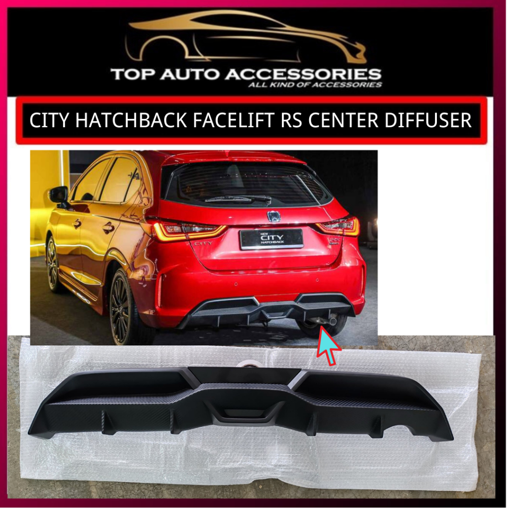 HONDA CITY HATCHBACK FACELIFT 2024 REAR RS DIFFUSER REAR BUMPER RS ...
