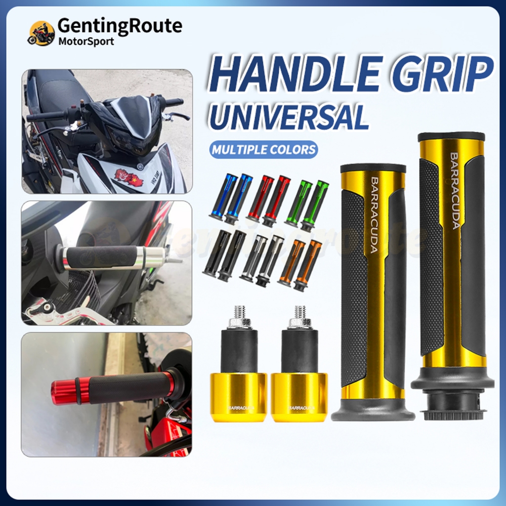 Barracuda Handle Grip CNC Alloy Throttle Grip Balancer Universal Rubber ...