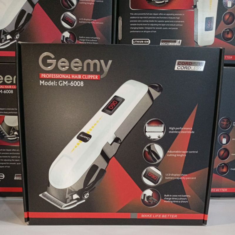 GEEMY 6008 PREMIUM PROFESSIONAL HAIR CLIPPER. | Shopee Malaysia