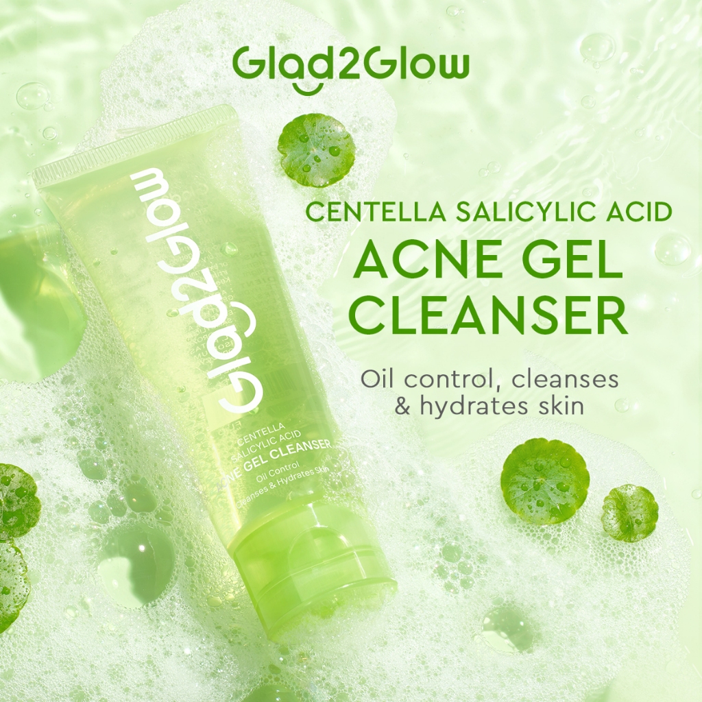 Glad2Glow Centella Cleanser facial wash Anti-Acne Pencuci Muka 70ml ...