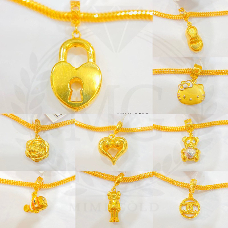 Charm/beads pandora gantung emas 916 (N) | Shopee Malaysia