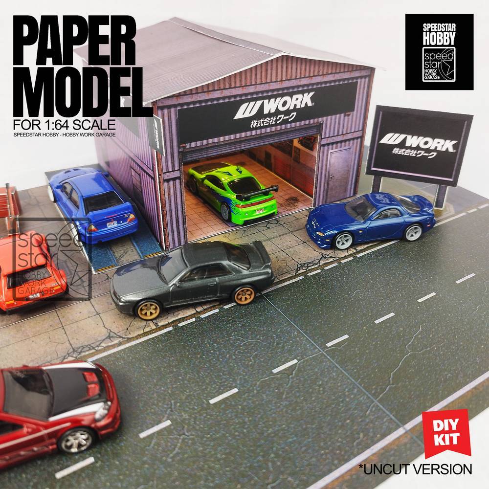 1:64 Work Base #B1 - Diorama Paper Model Speedstar hobby | Shopee Malaysia
