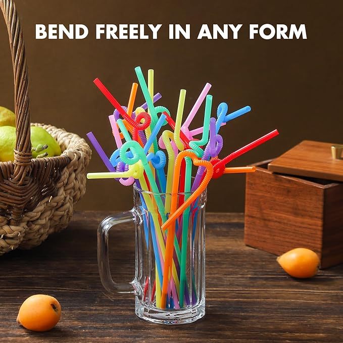 Art Straw / Flexible Art Straw / Flexible Straw - 6mm x 260mm (100pcs± ...