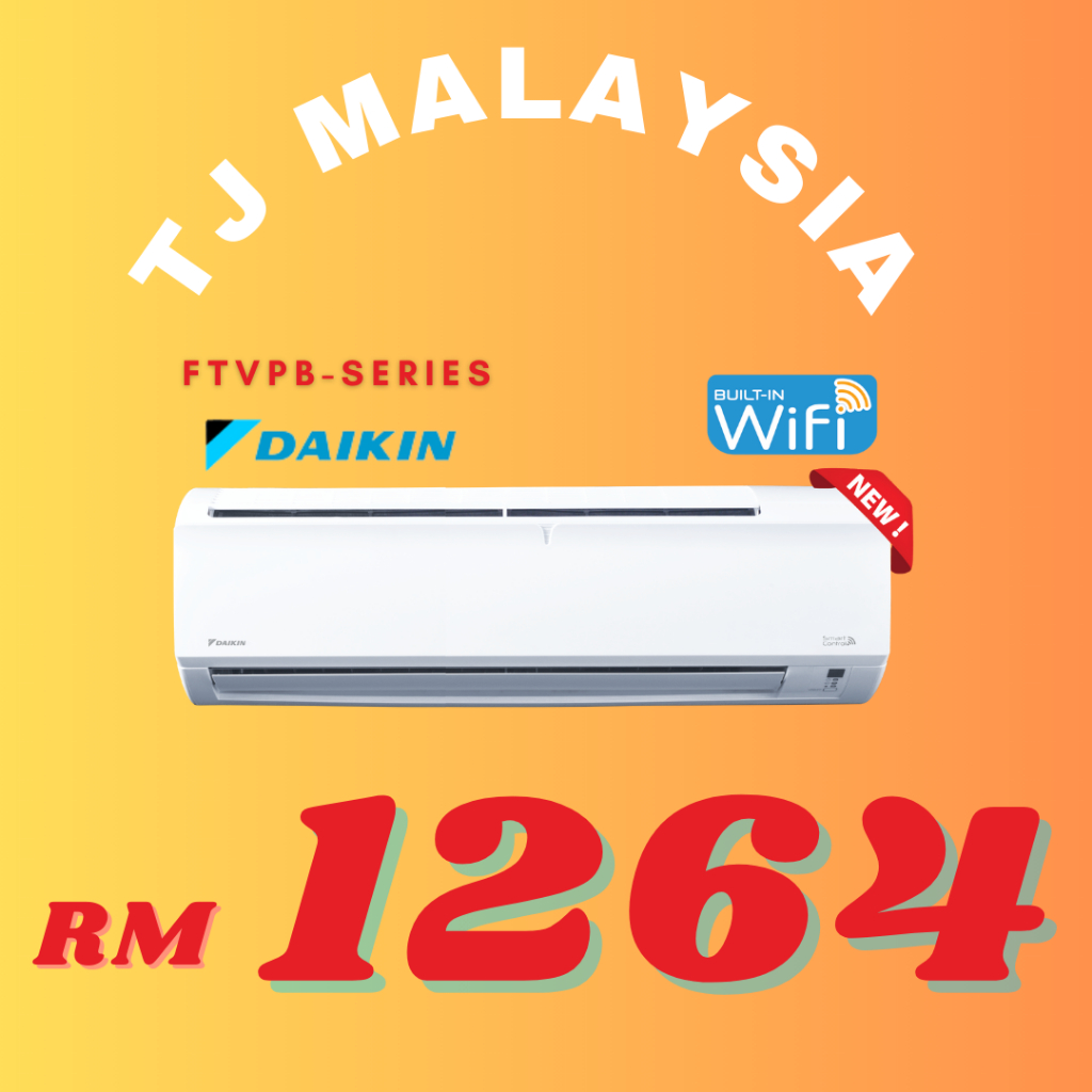 Daikin R32 Air Conditioner R32 Non Inverter FTV-P Series Wifi control 1.0HP-3.0HP | Shopee Malaysia