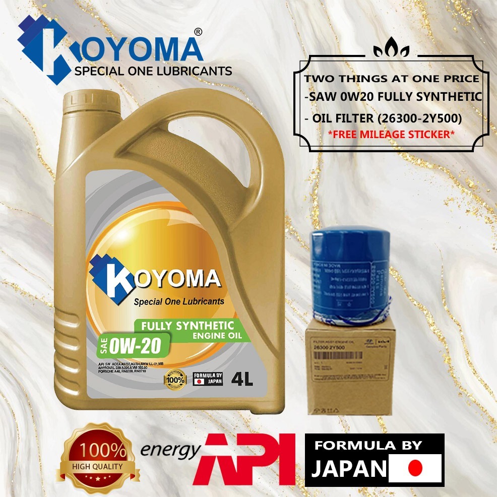 KIA / HYUNDAI OIL FILTER 26300-2Y500 + ENGINE OIL (COMBO SET ) | Shopee ...