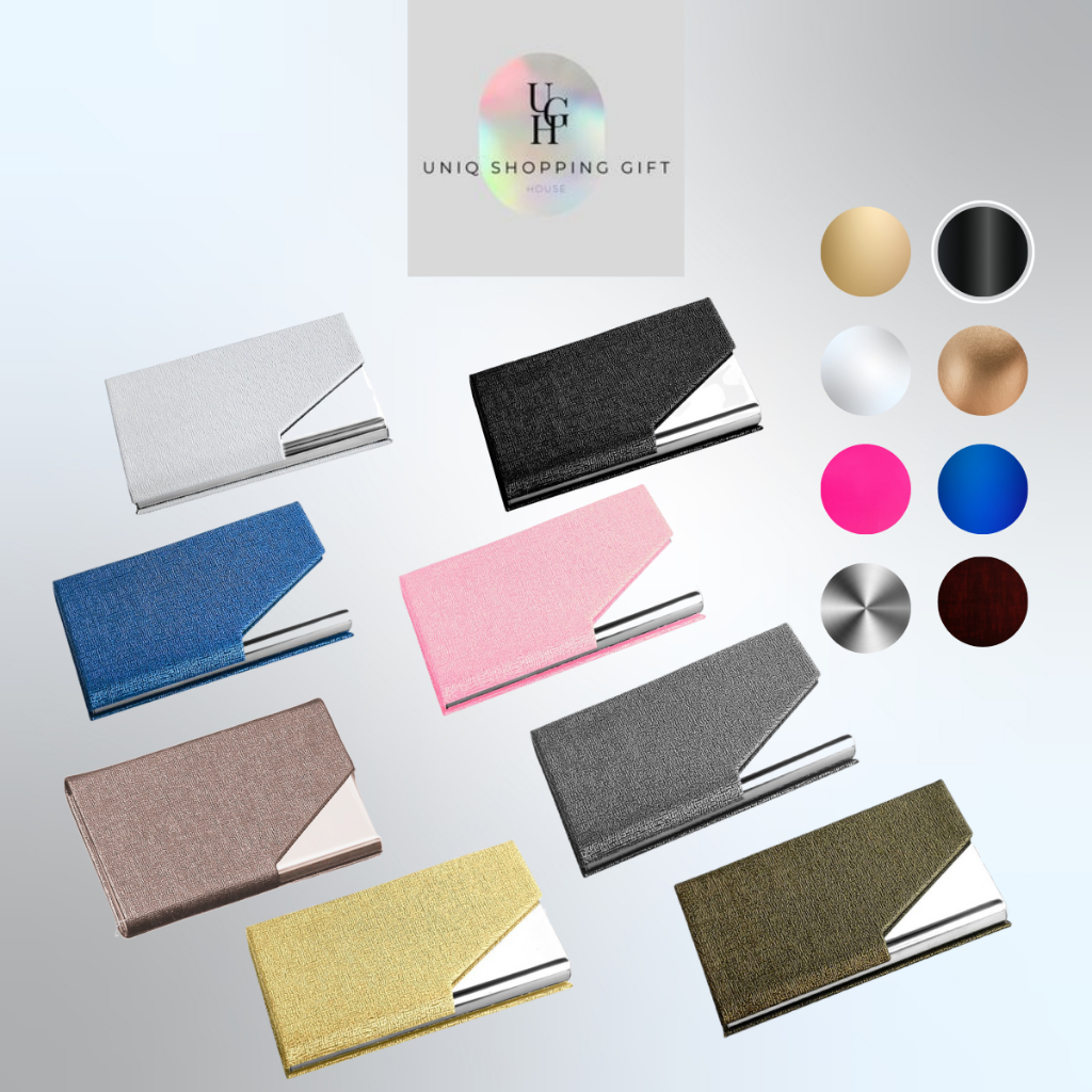 UGH Personalized Custom Engrave PU StainlessSteel Business Name Card ...