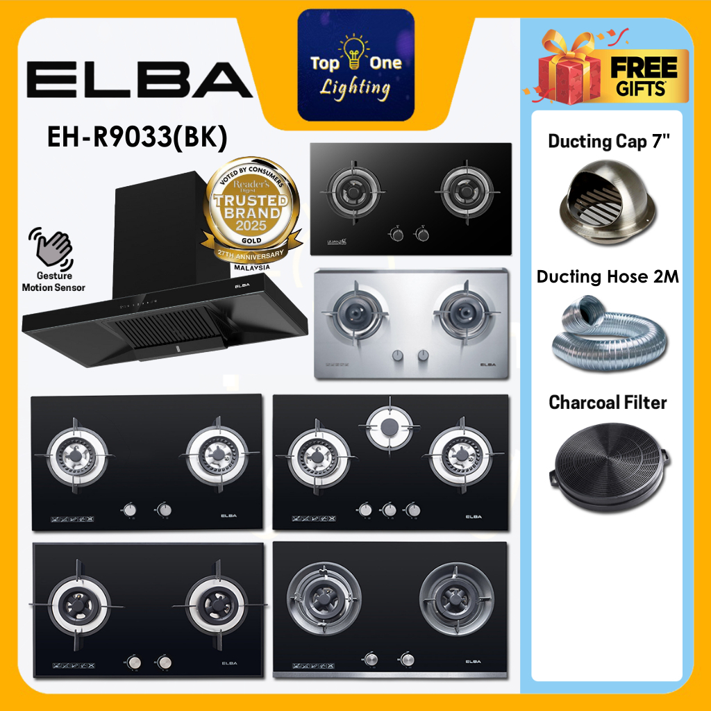 🔥FREE SHIPPING🔥Elba Designer Hood EH-R9033(BK) Full Black Series Hood ...