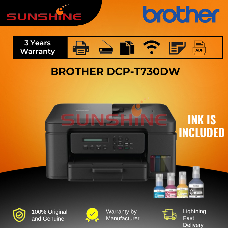 Brother DCP T730DW Refill Tank System With Print/Copy/Wireless/Scan ...