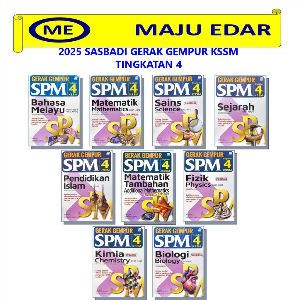 2025 SASBADI GERAK GEMPUR SPM TINGKATAN 4 BAHASA MELAYU MATEMATIK SAINS ...