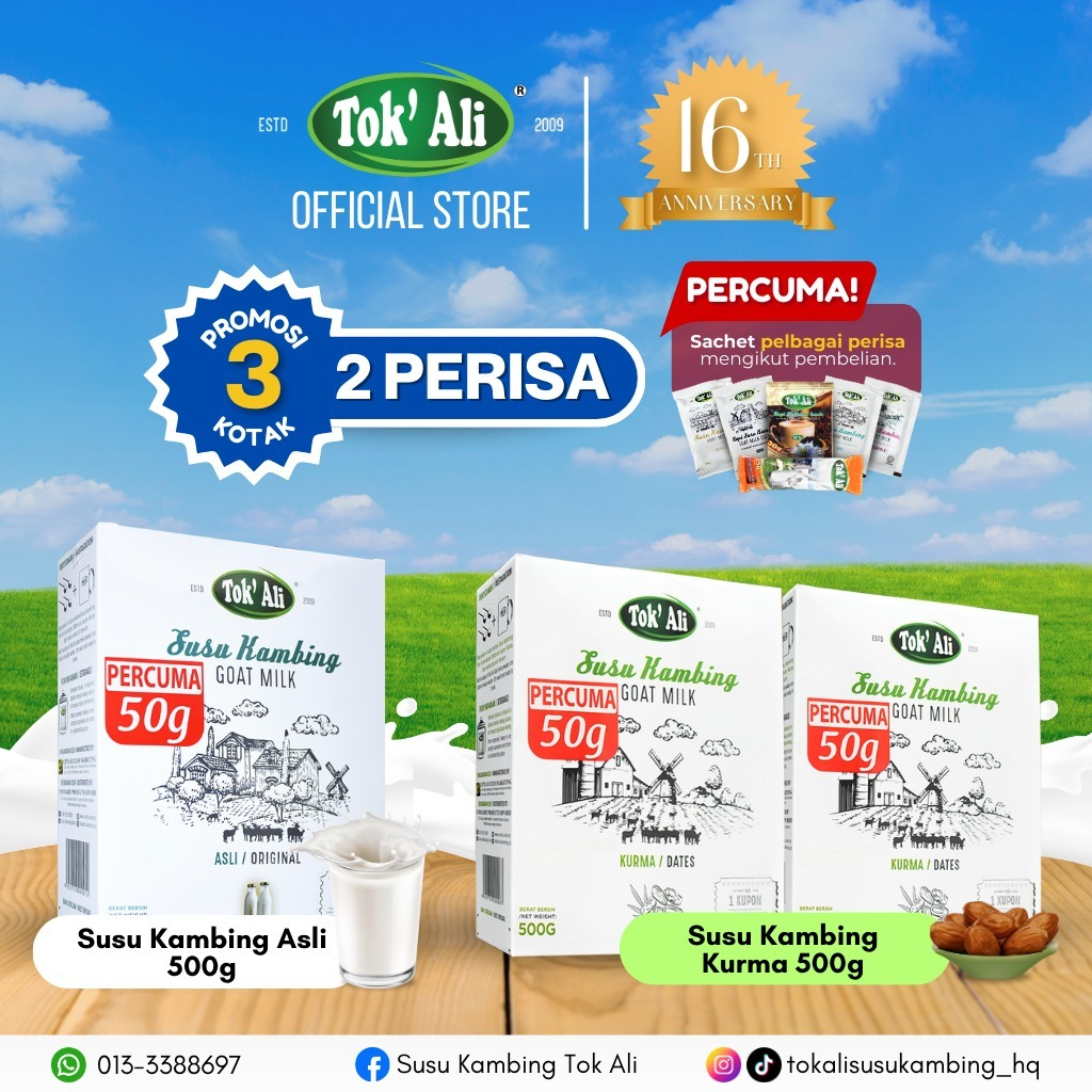 TOK' ALI SUSU KAMBING (ASLI & KURMA) 500g + 50g Percuma | Shopee Malaysia