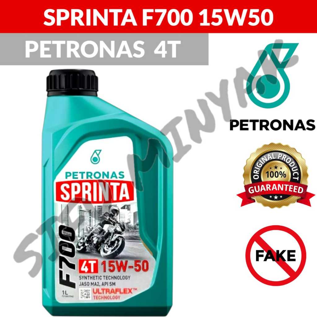 100% ORIGINAL PETRONAS SPRINTA 4T F700 15W50 ENGINE OIL MOTORCYCLE ...