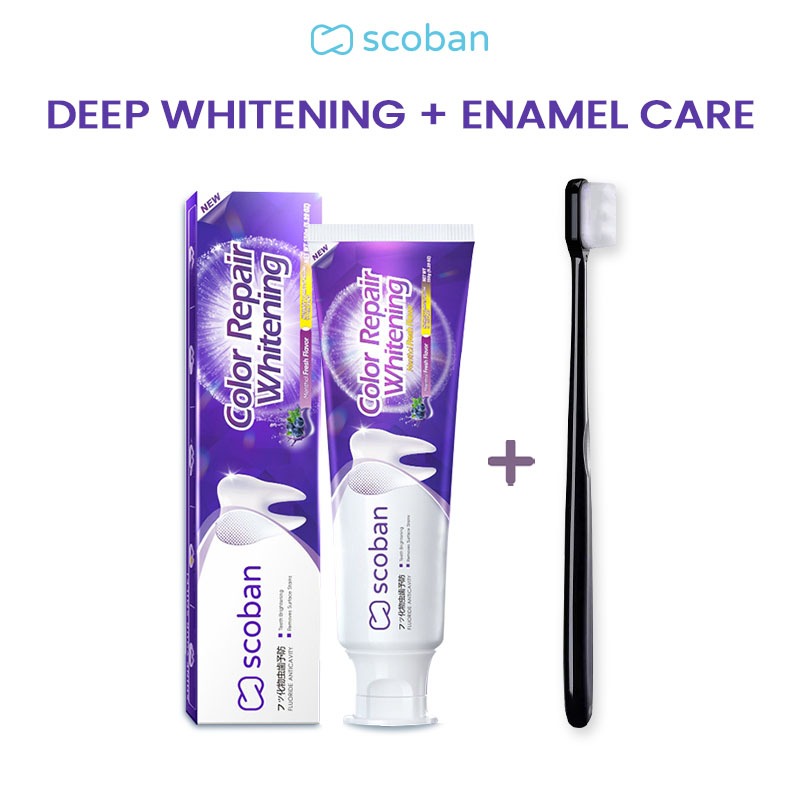 Scoban Ubat GiGi Teeth Whitening Toothpaste - Purple (150g) | Shopee ...
