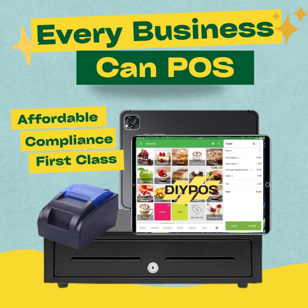 DIYPOS Loyverse TabletPOS Full Set POS System \ POS Sistem Set Penuh ...