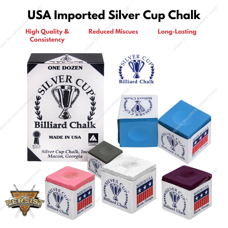 USA Imported Silver Cup Chalk - 1 Piece - Snooker Chalk Pool Chalk ...