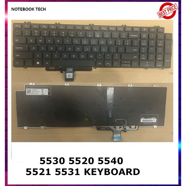 Keyboard Dell Latitude 5520 5521 5530 5531 5540 Precision 3560 3561 ...