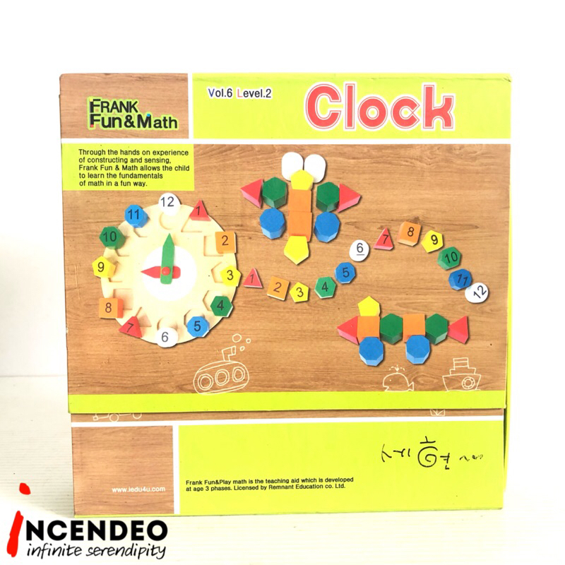 Frank Fun & Math Clock Wooden Blocks Toy | Shopee Malaysia