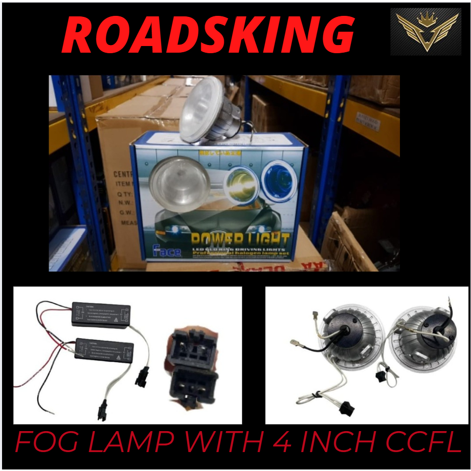 [ FREE BULB H1 ] 4 INCH PROJECTOR DAY LIGHT FOG LAMP CCFL UNIVERSAL ...