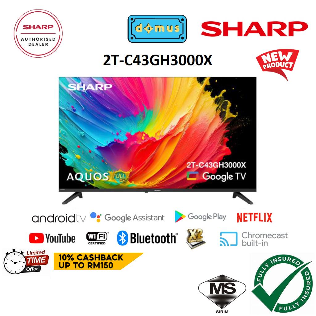 2025 Sharp 43 Inch Android TV Smart TV Full HD Television can Youtube ...