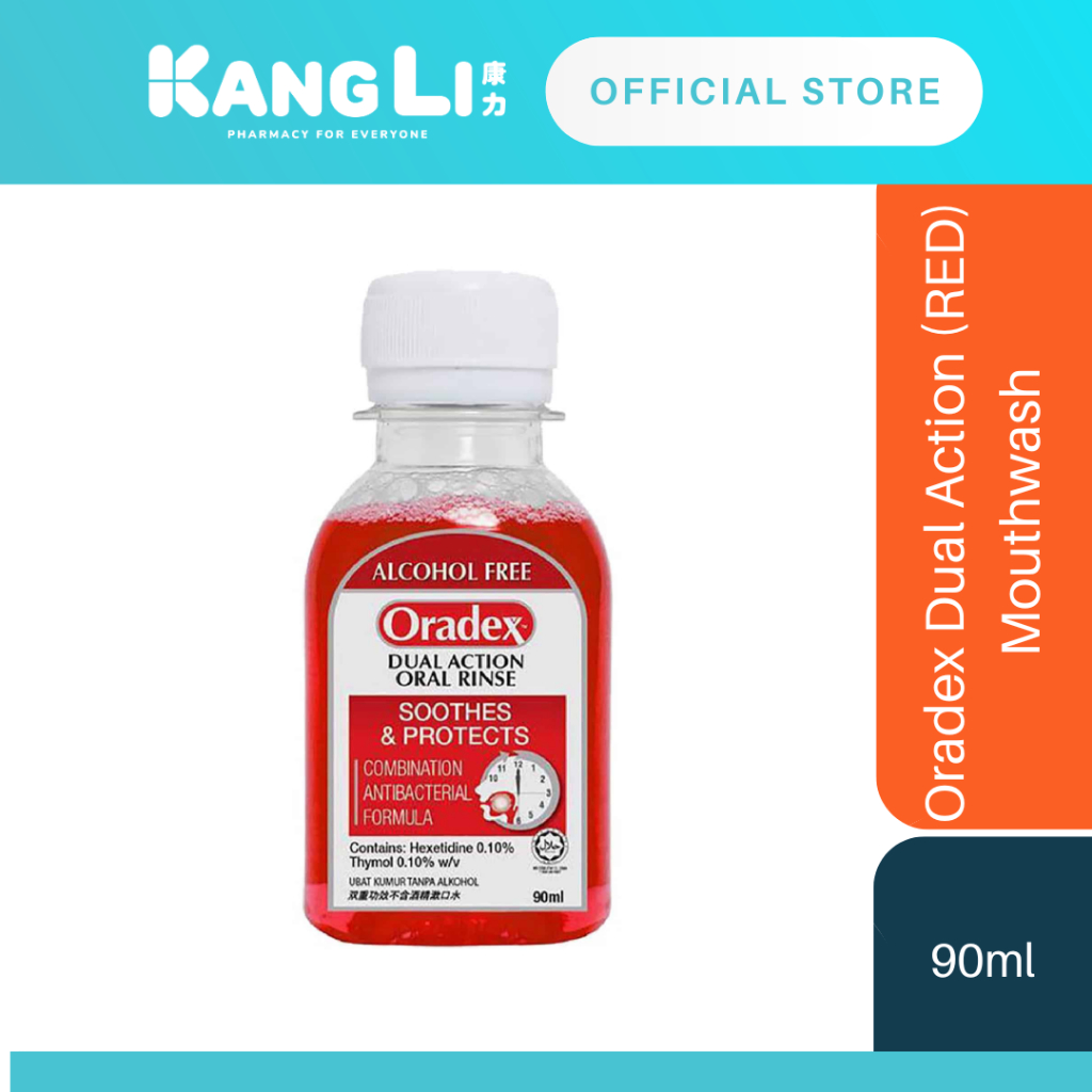 Oradex Dual Action (RED) Mouthwash 90ml | Shopee Malaysia