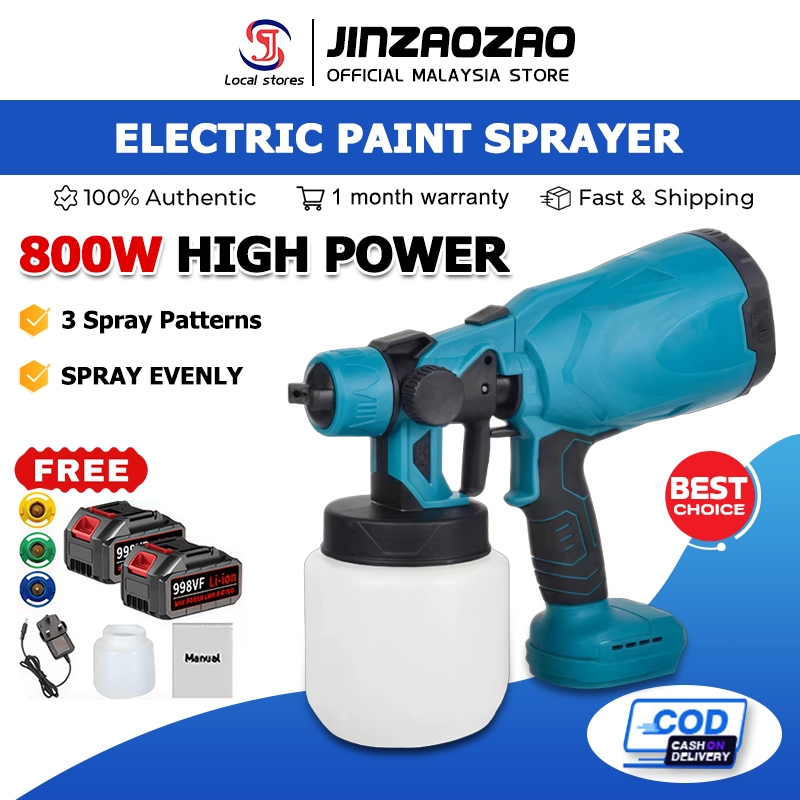 998VF Cordless Spray Paint Electric Spray Gun 1000Ml High Power Paint ...
