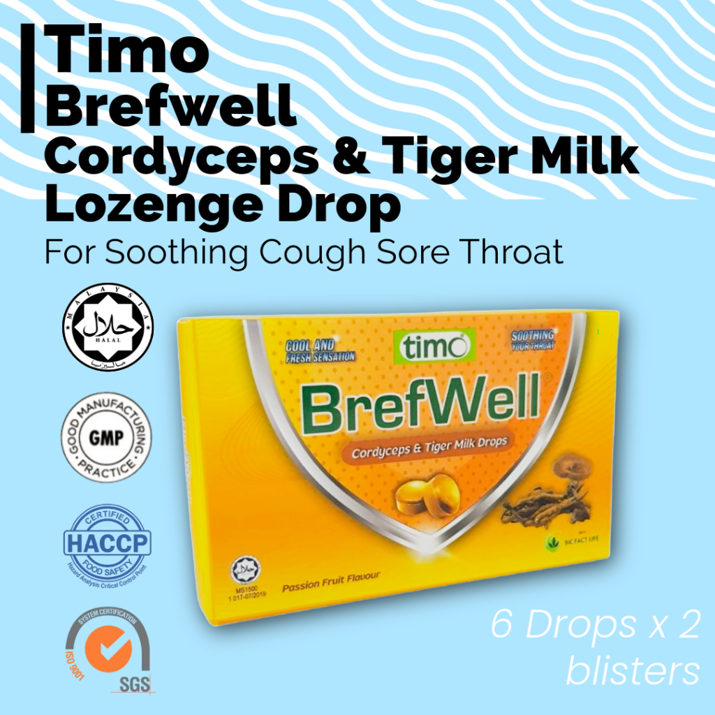 Timo BrefWell Cordyceps and Tiger Milk Drops 12s | Relieves Cough ...
